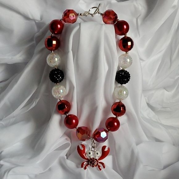 Jackie Sherwood | Accessories | New Red Crab Chunky Necklace | Poshmark